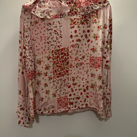 Zara | Tops | Zara Printed Top With Ruffles Size Xl | Poshmark